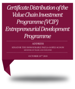 Certificate Distribution Ceremony of the Value Chain Investment ...